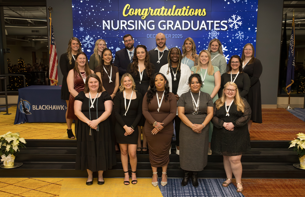 Blackhawk Pinning Ceremony Honors 18 Nursing Graduates